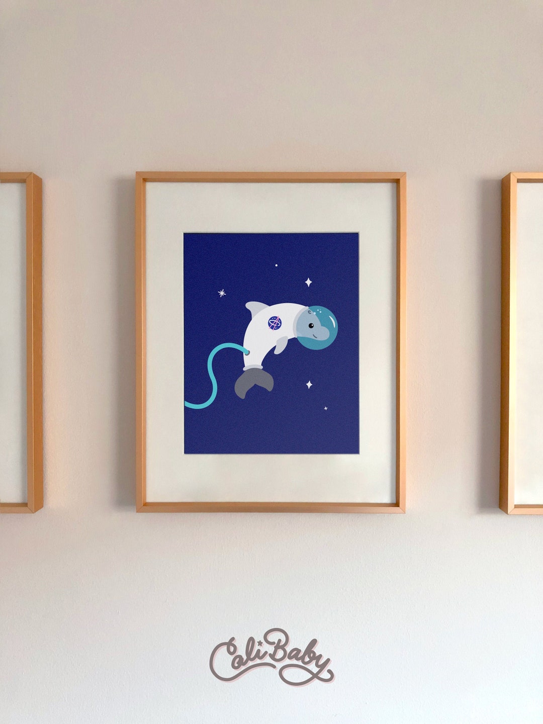 Space Dolphin Wall Art, Cute Dolphin Astronaut, PRINTABLE Wall Art for ...