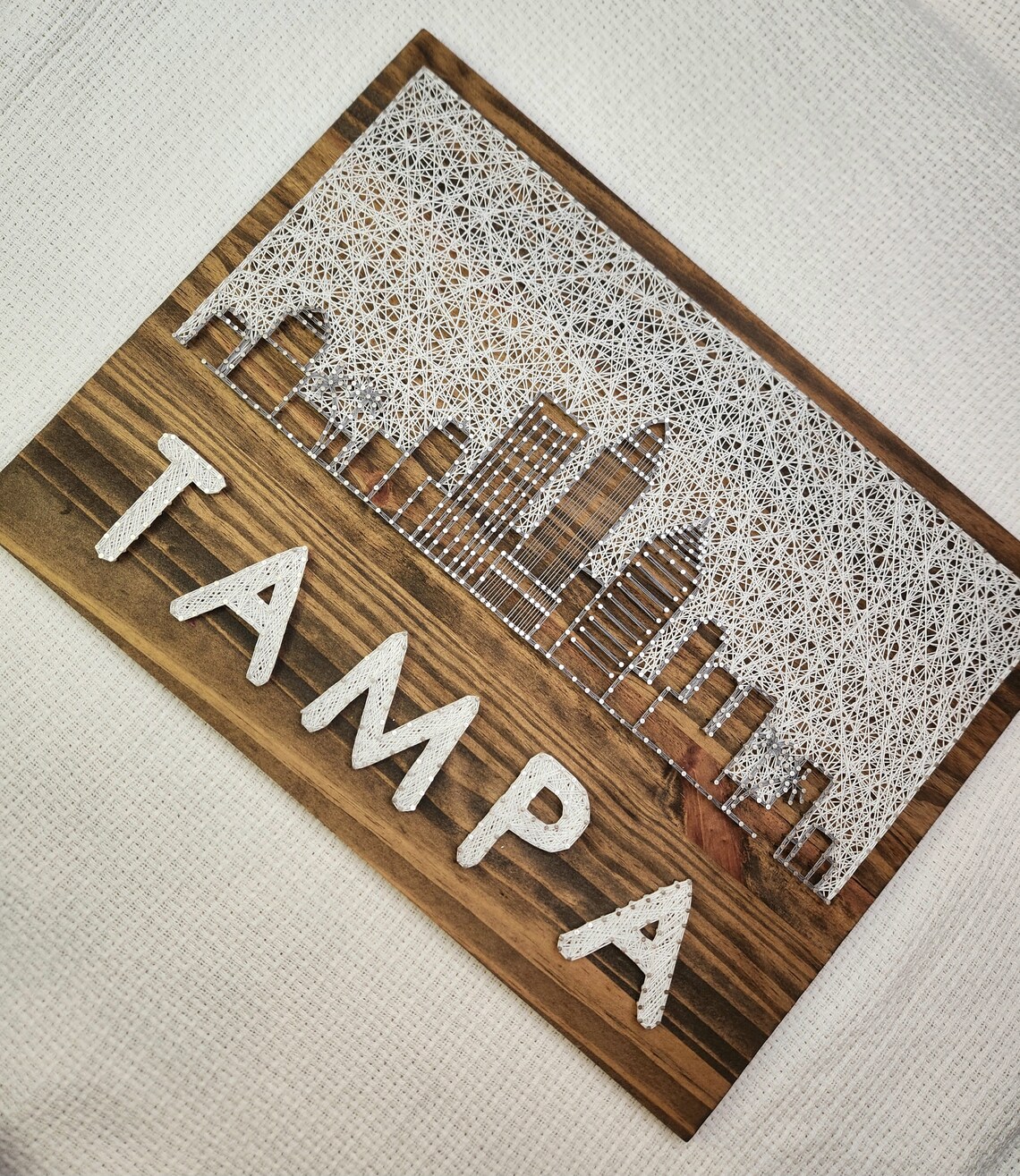 Tampa Skyline String Art, Custom City Skyline String Art Gift, Tampa ...