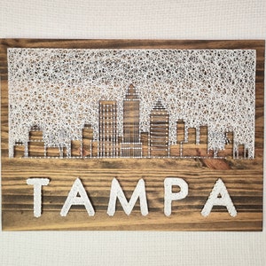 Tampa Skyline String Art, Custom City Skyline String Art Gift, Tampa ...