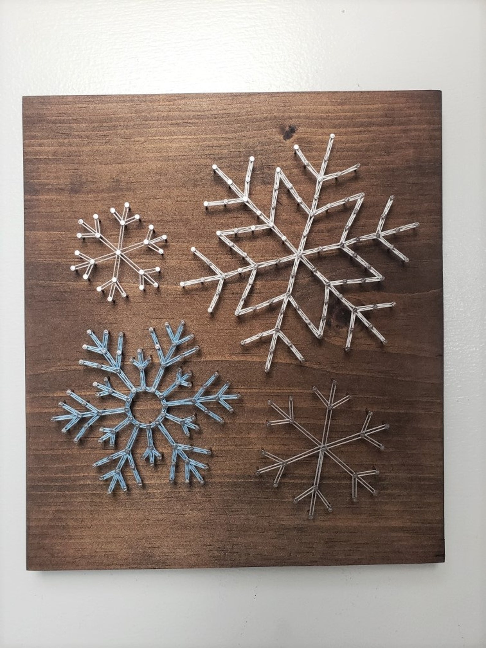Snowflake String Art, Holiday String Art, Holiday Decor, Christmas ...
