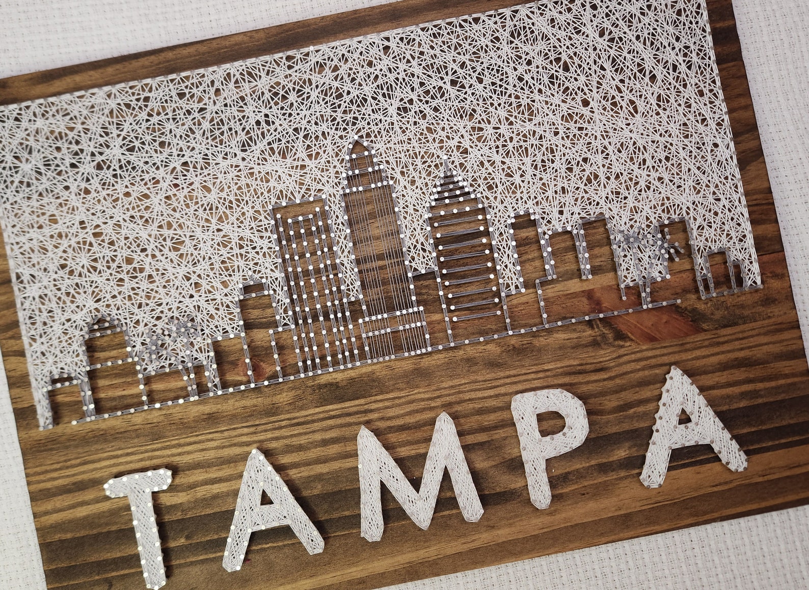 Tampa Skyline String Art, Custom City Skyline String Art Gift, Tampa ...