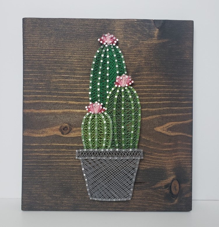 Succulent String Art String Art Décor String Art Set Nail - Etsy