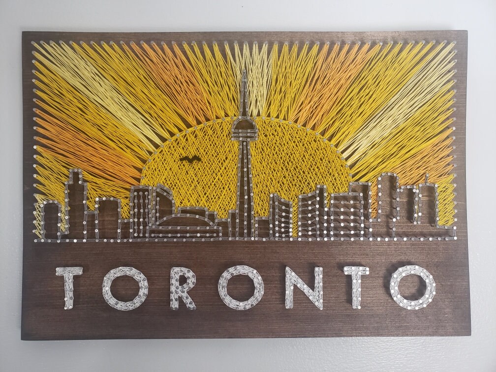 Custom City Skyline String Art, Sunshine Skyline String Art, Custom ...