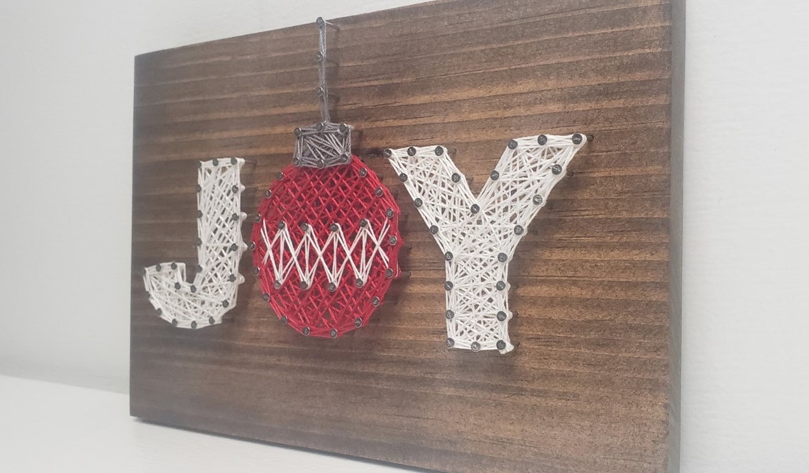 Joy String Art, Christmas Decorations, Holiday String Art, Joy, Unique ...