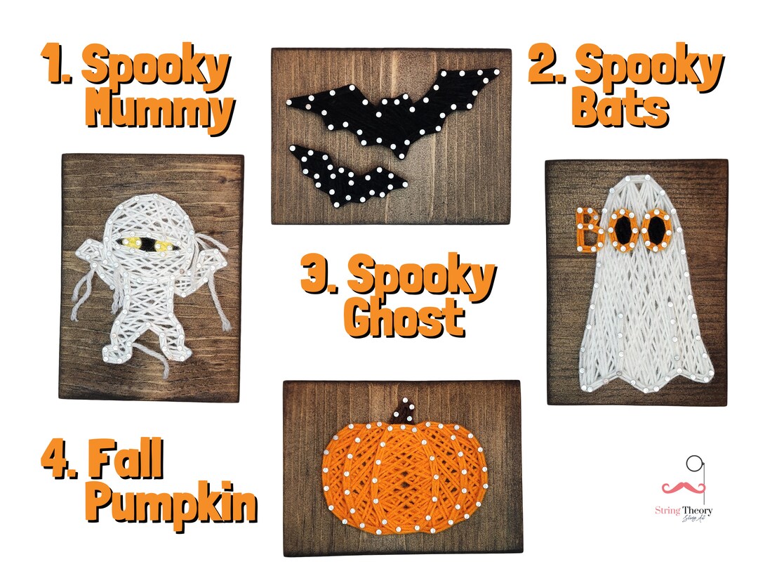 Halloween String Art, Cute Halloween Decorations, Ghost String Art ...