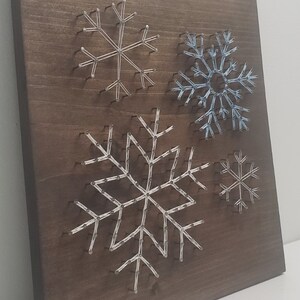 Snowflake String Art Holiday String Art Holiday Decor - Etsy