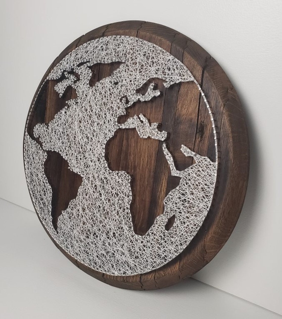 Map String Art World Map Wall Art Globe String Art Globe - Etsy Canada