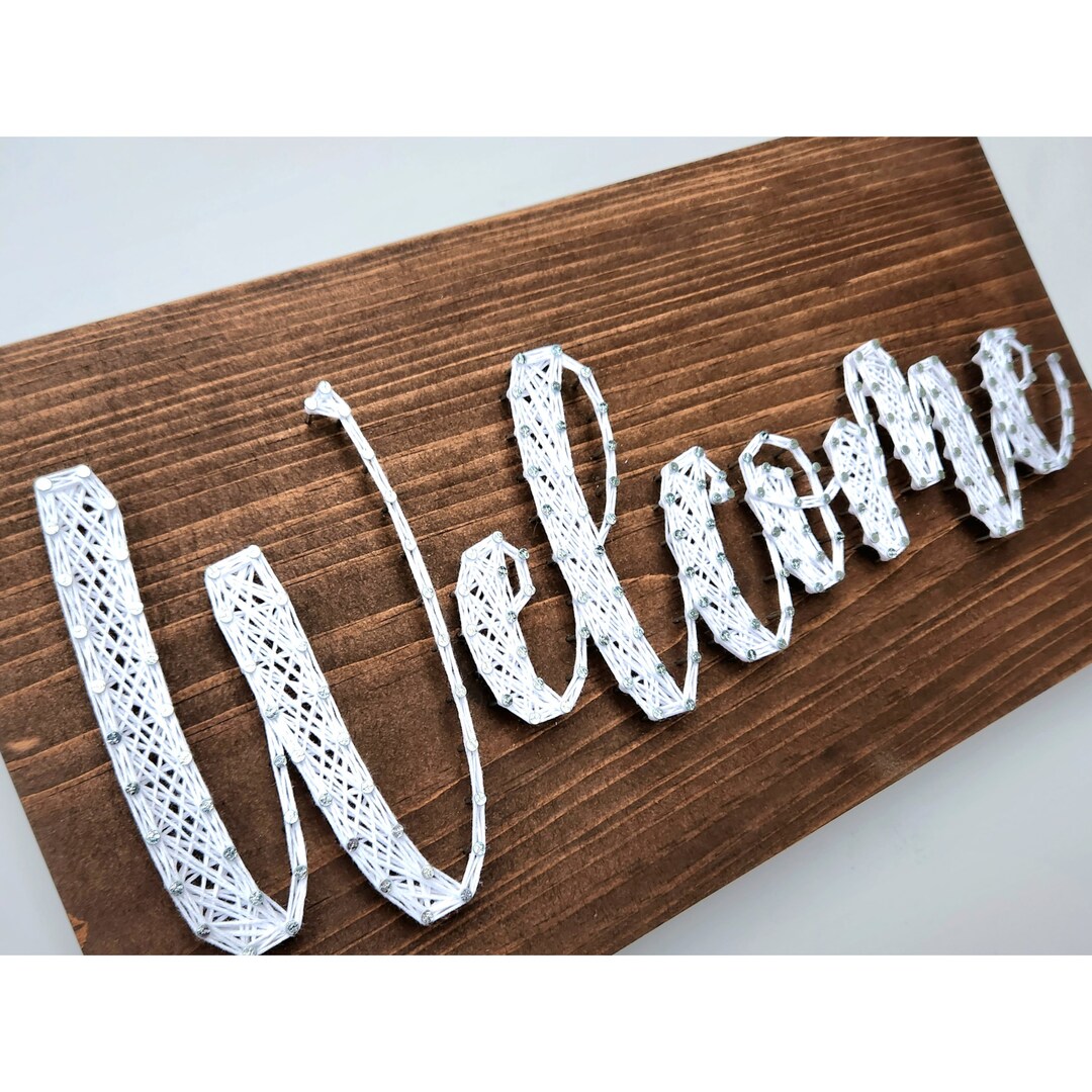 Welcome String Art, Small Welcome Sign, Welcome Sign String Art ...