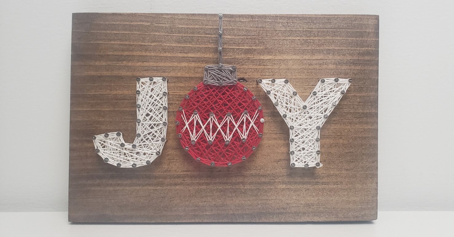 Joy String Art, Christmas Decorations, Holiday String Art, Joy, Unique ...