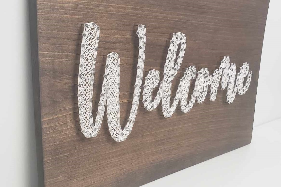 Welcome String Art Welcome Sign Welcome Sign String Art - Etsy