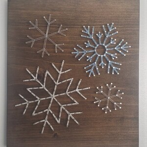 Snowflake String Art Holiday String Art Holiday Decor - Etsy