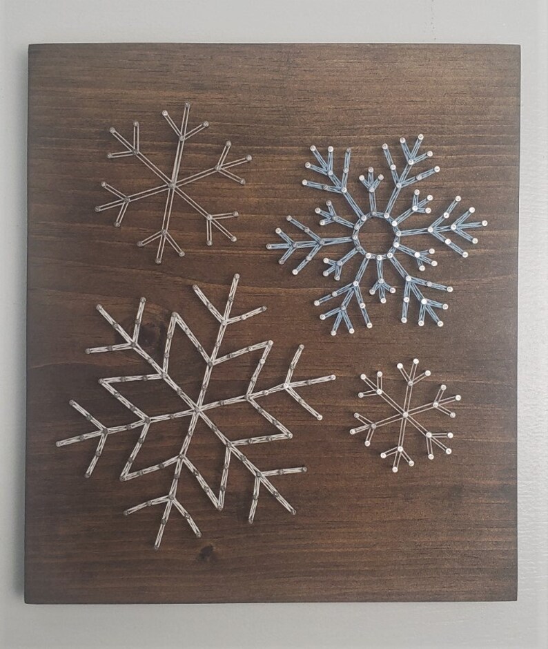 Snowflake String Art Holiday String Art Holiday Decor - Etsy