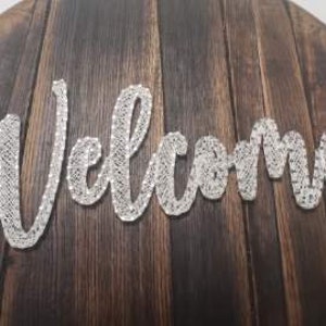 Welcome String Art, Welcome Sign, Welcome Sign String Art, Greeting ...