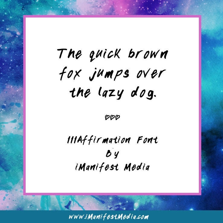 Affirmation Basic Handwriting Font - Etsy