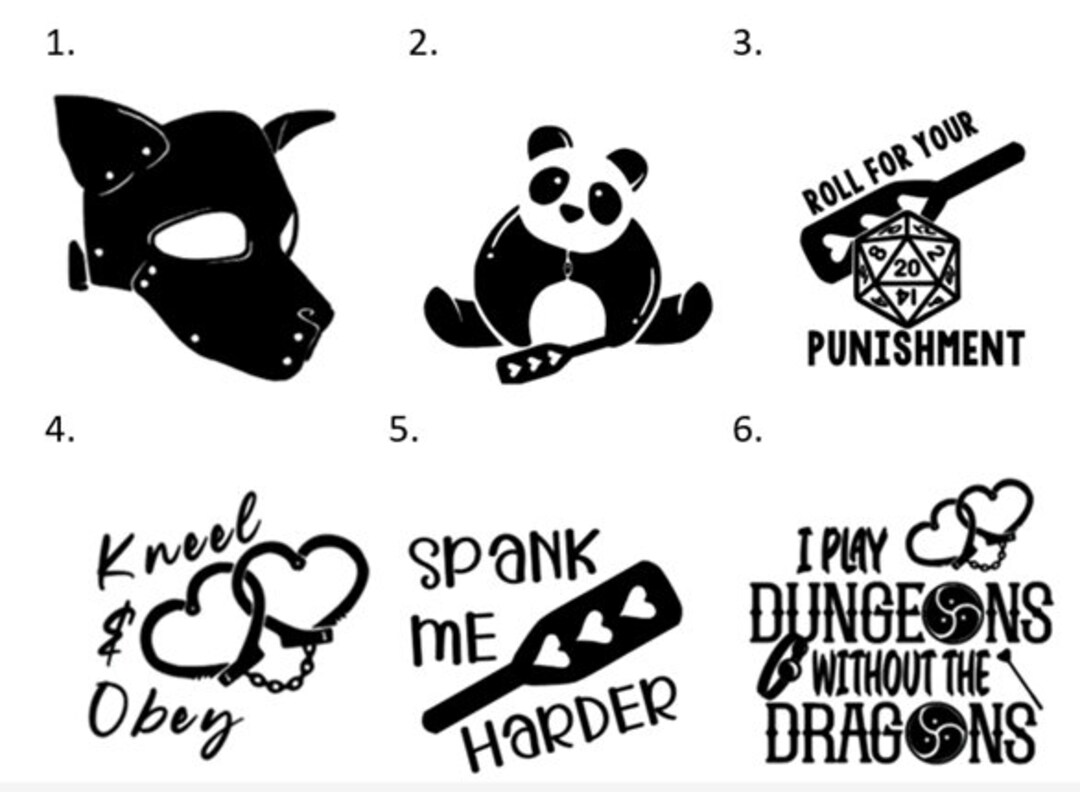 Multiple Option Bdsm/kinky Vinyl Decals - Etsy