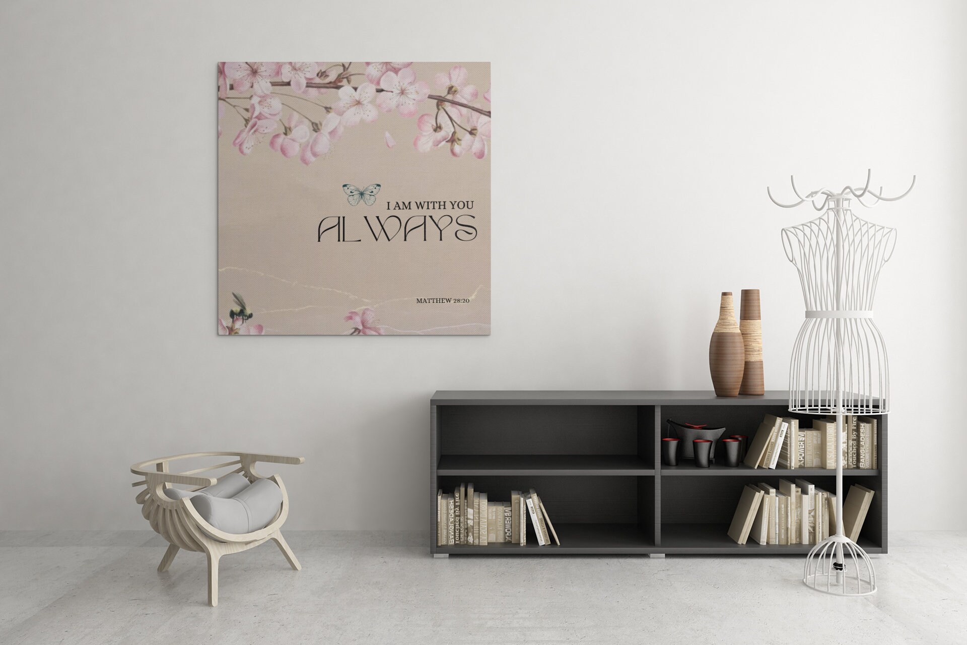 Bible Verse Wall Art Canvas Print I Am With You Always - Etsy