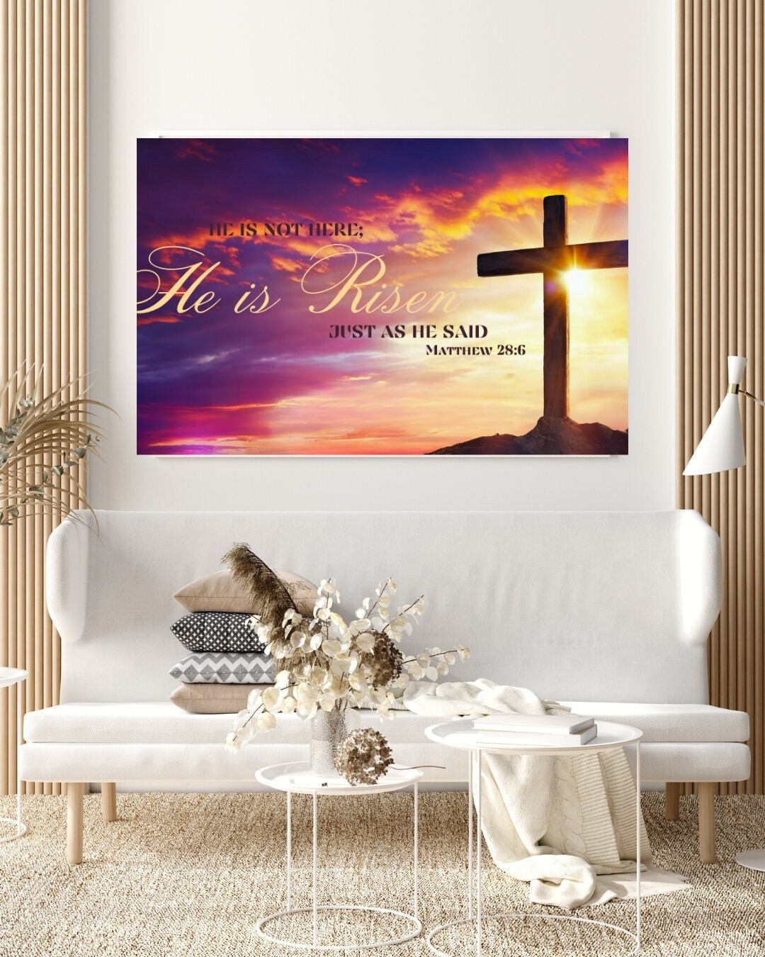 Christian Wall Decor, He is Rising Sign, Matthew 28:6 Sign, Bible Wall ...