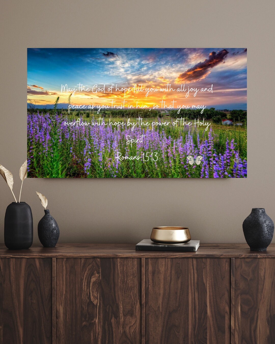Christian Decor Wall Art Lavender Flower Art Print Flower - Etsy