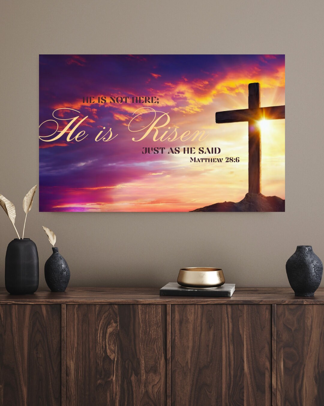 Christian Wall Decor He is Rising Sign Matthew 28:6 Sign - Etsy