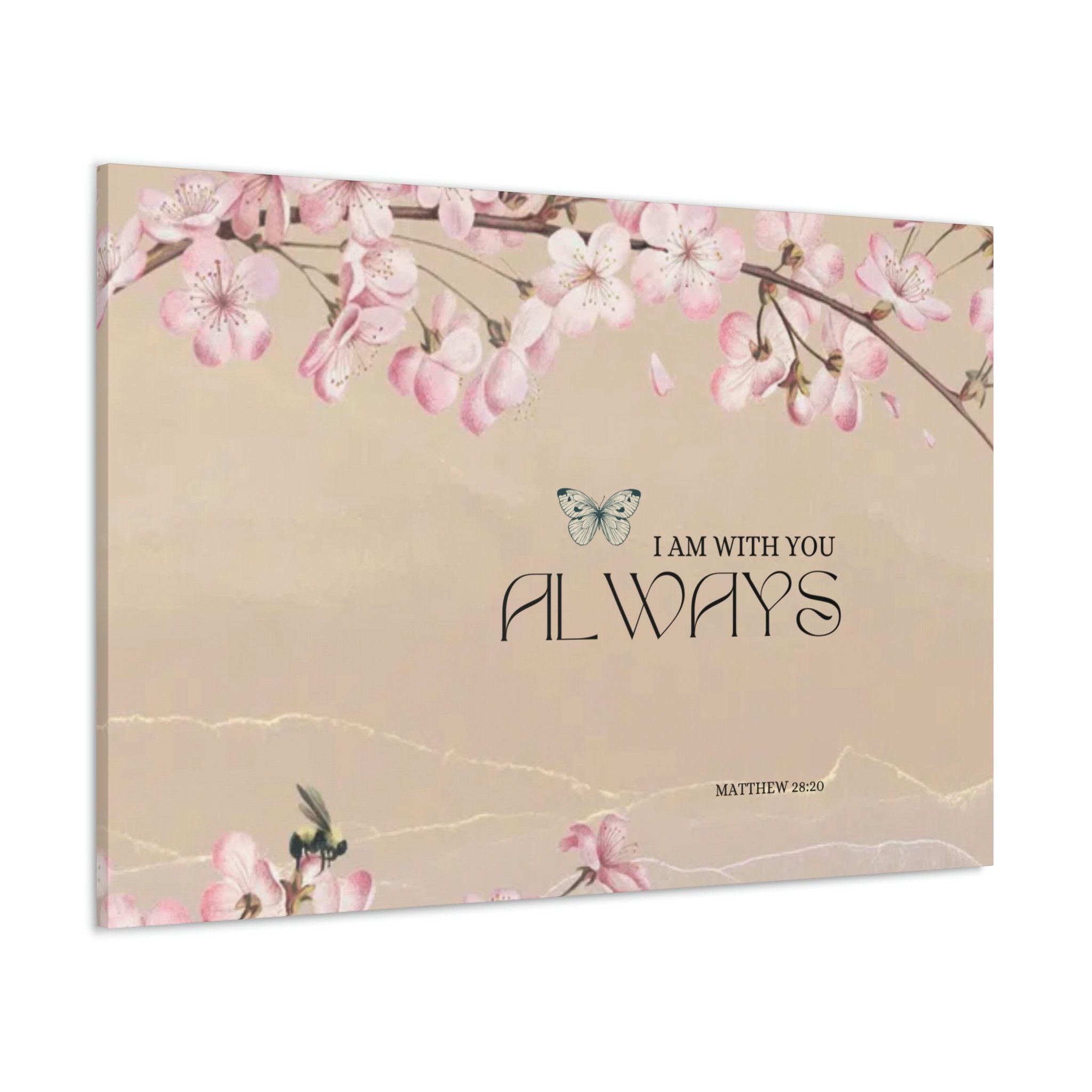 Bible Verse Wall Art Canvas Print I Am With You Always - Etsy