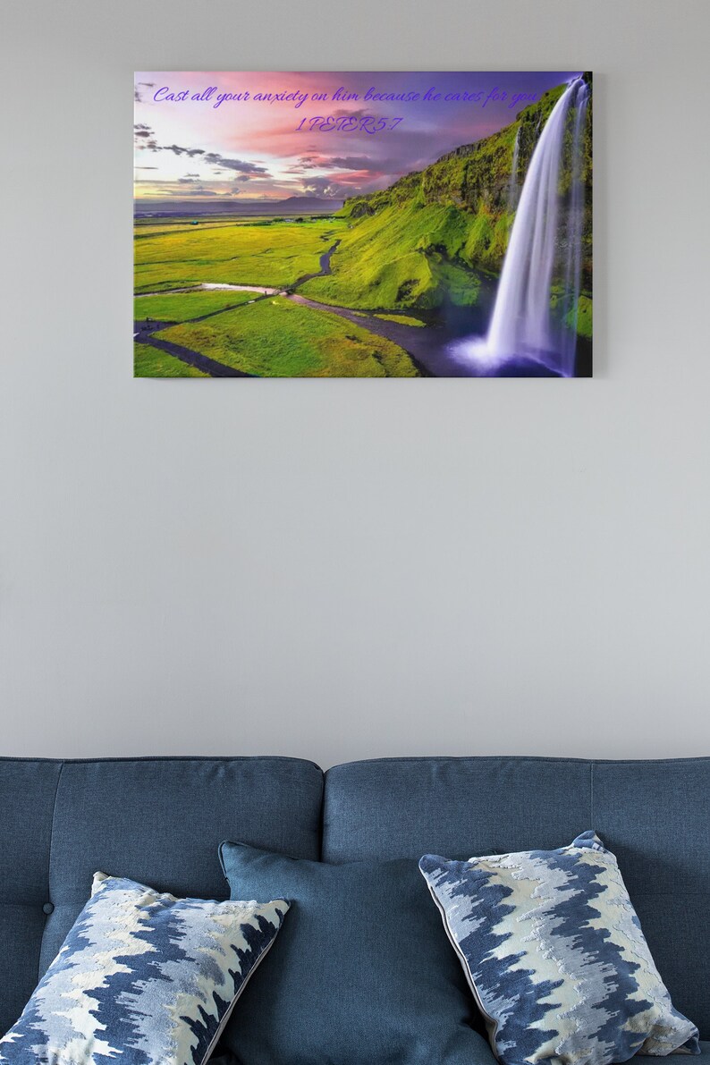 Wall Art Bible Verse Canvas Art, Scripture Art, Living Room Wall Art ...