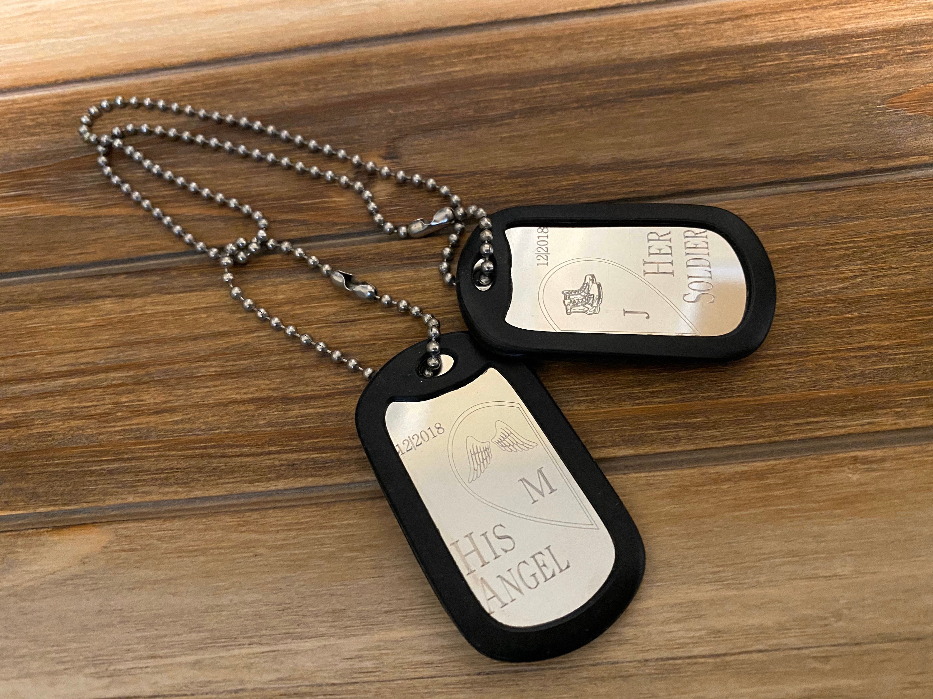 Military Couple Dog Tags Personalized | Etsy