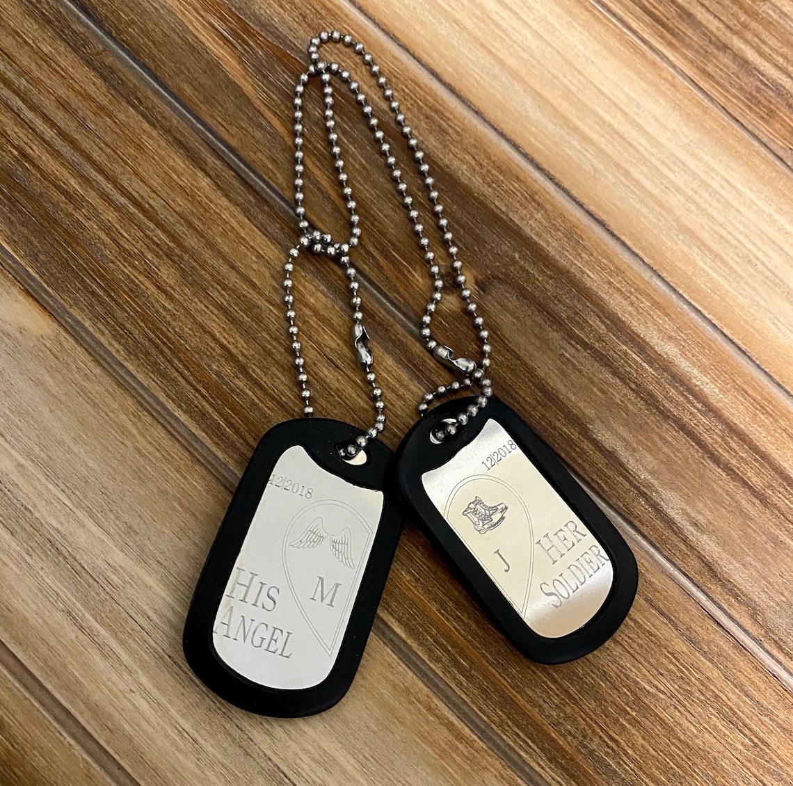 Military Couple Dog Tags Personalized | Etsy