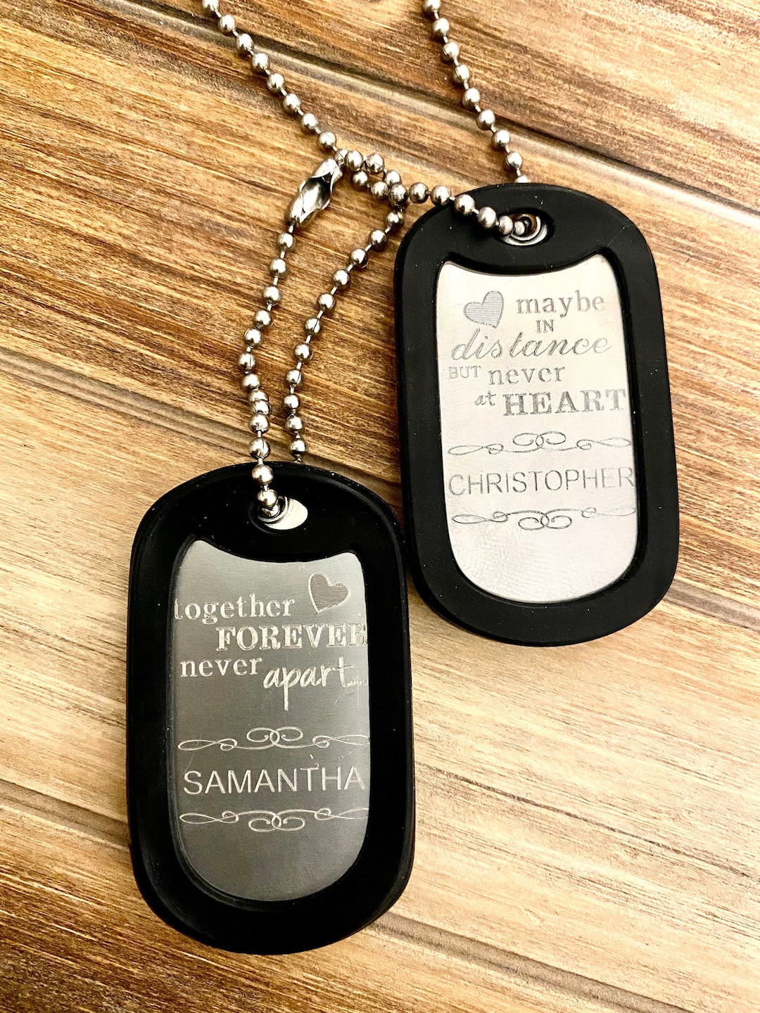 Military Couple Dog Tags Personalized - Etsy