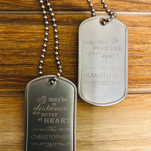 Military Couple Dog Tags Personalized - Etsy