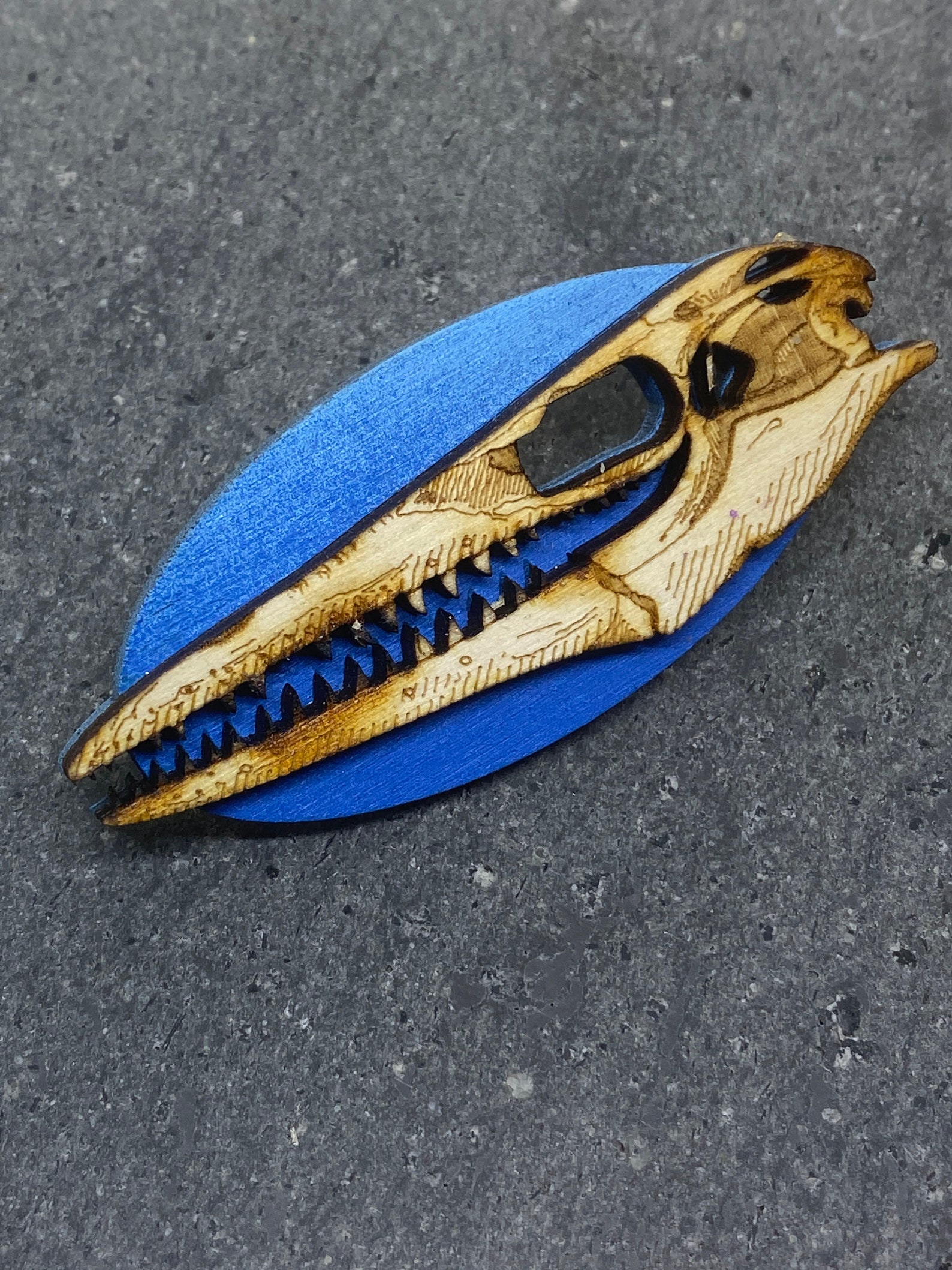 Deluxe Wood Dinosaur Pin / Spinosaur Pin / Mosasaur Pin / Paleoart Pin ...