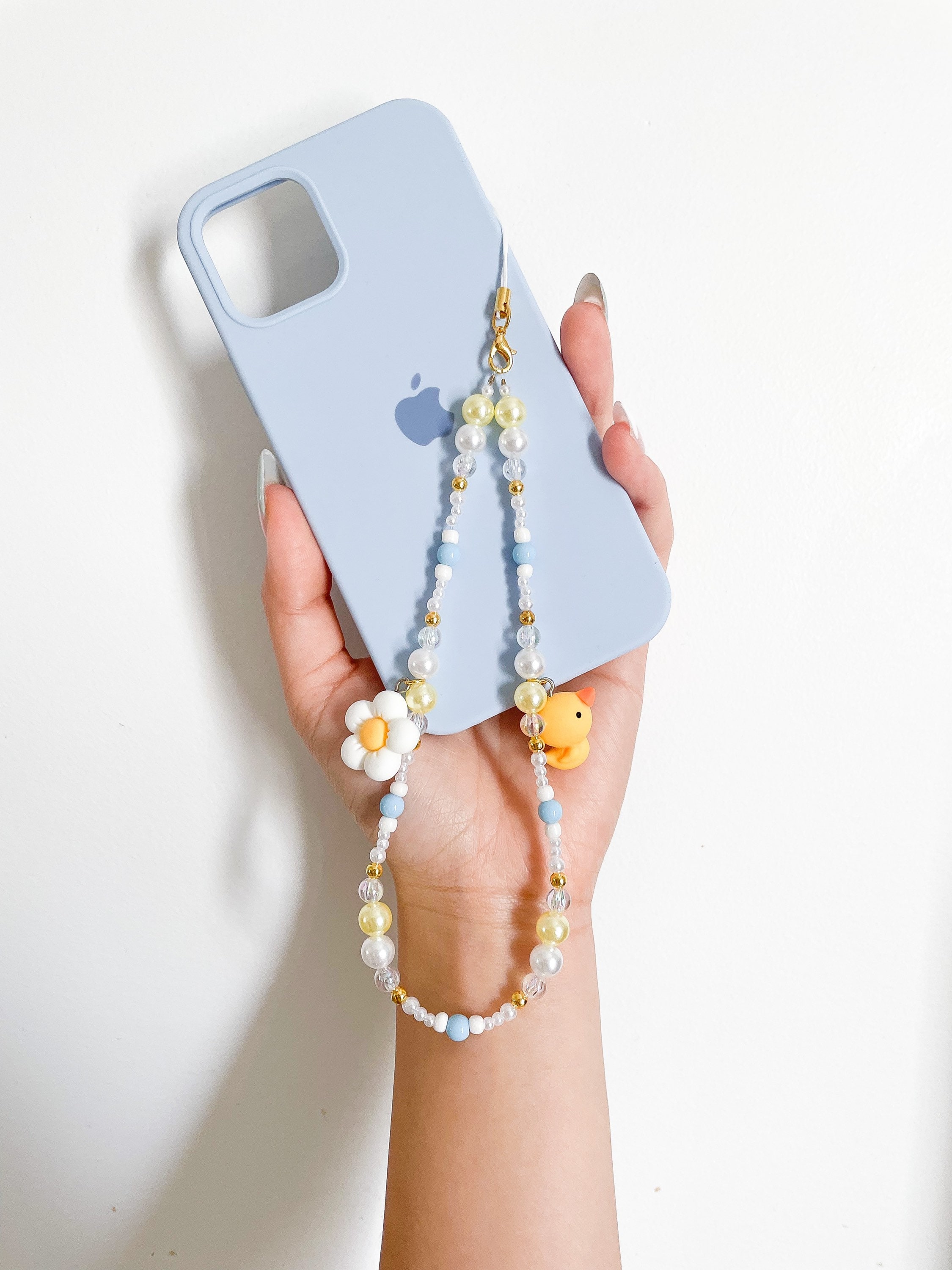 Duck Daisy Phone Strap/duck Daisy Flower Phone Charm/beaded - Etsy