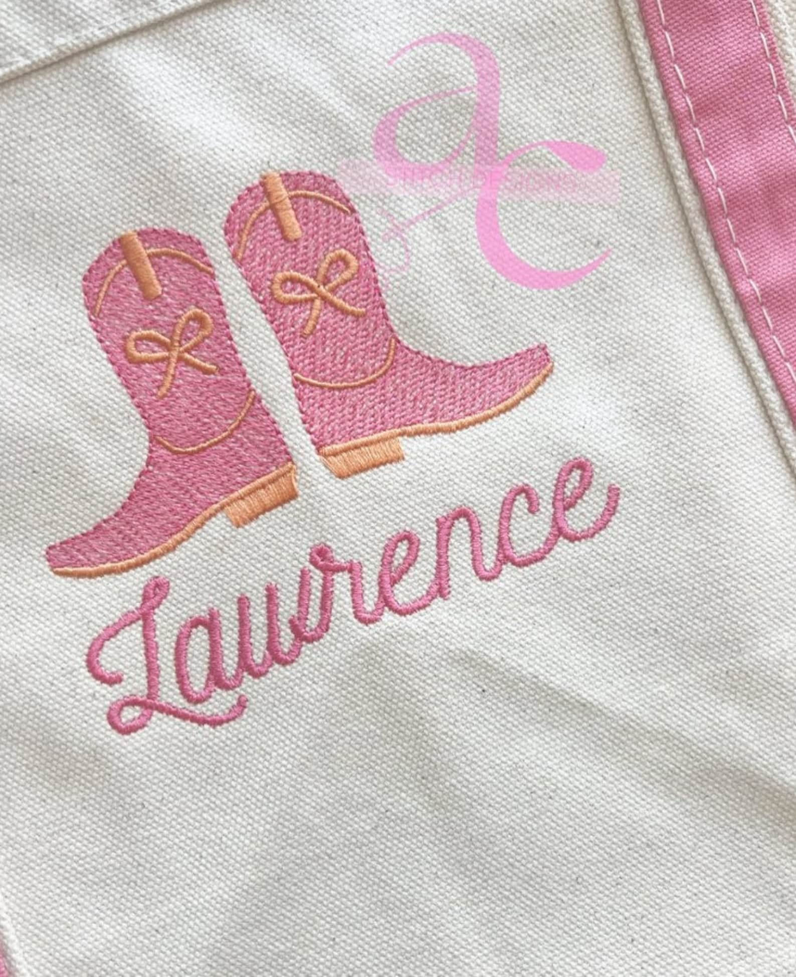 Cowboy Boot With Bow Vintage Stitch Machine Embroidery Design - Etsy