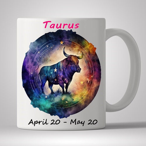 Zodiac Taurus Coffee Cup - Etsy