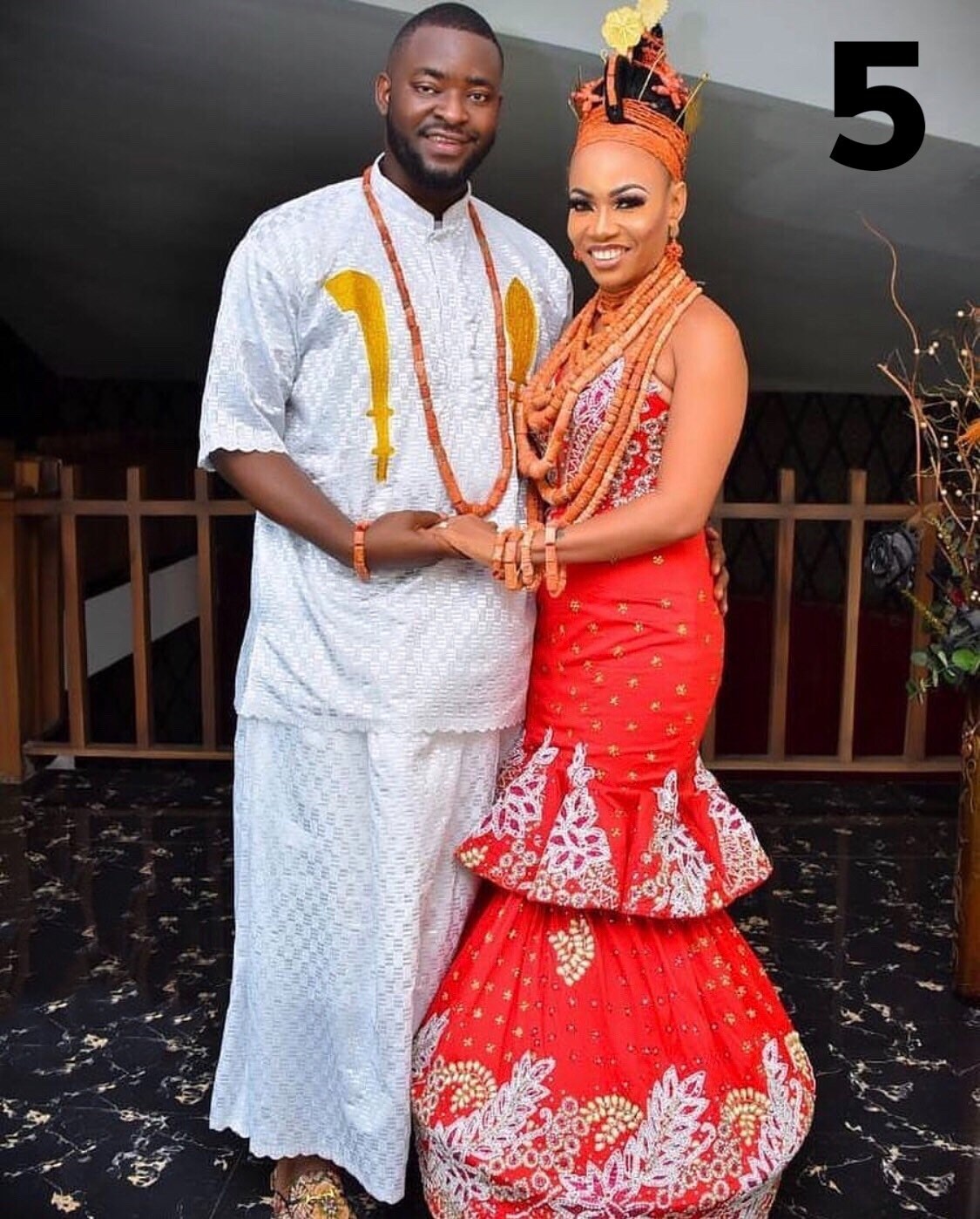 Bini Traditional Wedding Outfits//Bini Bride & Groom | Etsy