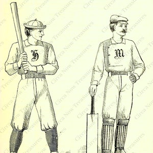 Vintage Baseball & Cricket Digital Poster | 1875 | INSTANT DOWNLOAD ...
