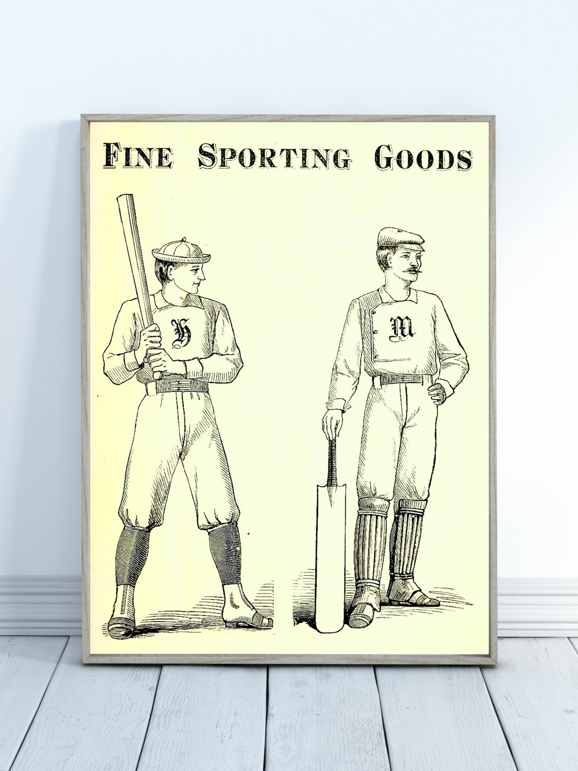 Vintage Baseball & Cricket Digital Poster | 1875 | INSTANT DOWNLOAD ...
