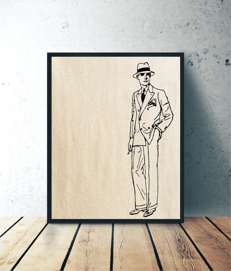 Vintage Men's Fashion Digital Poster | 1926 | INSTANT DOWNLOAD ...