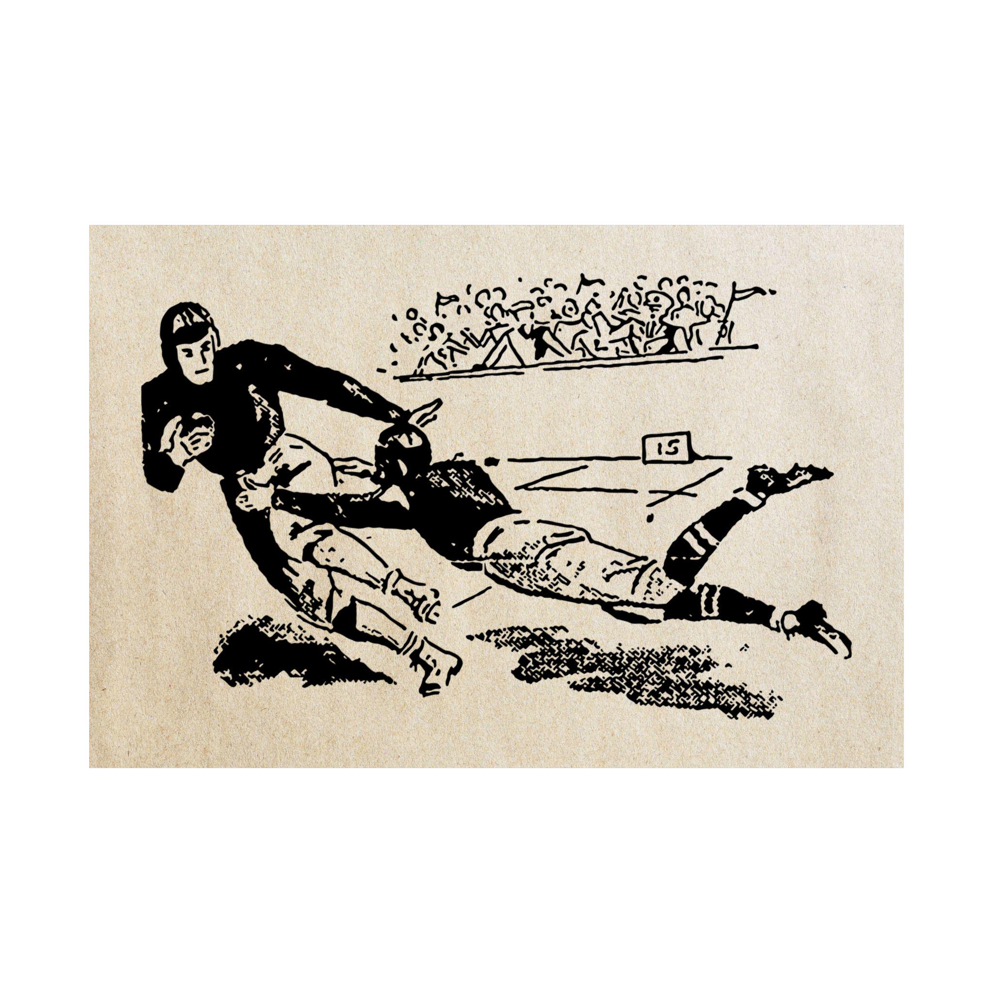 Vintage Football Poster Print | 1942 Newspaper-inspired Art | Retro ...