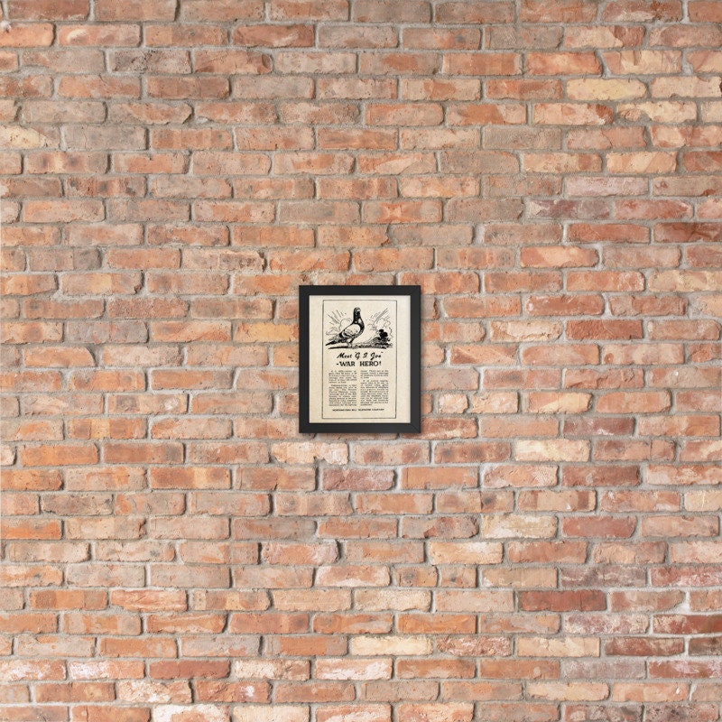 GI Joe Pigeon Digital Poster | INSTANT DOWNLOAD | 1940s | World War 2 ...