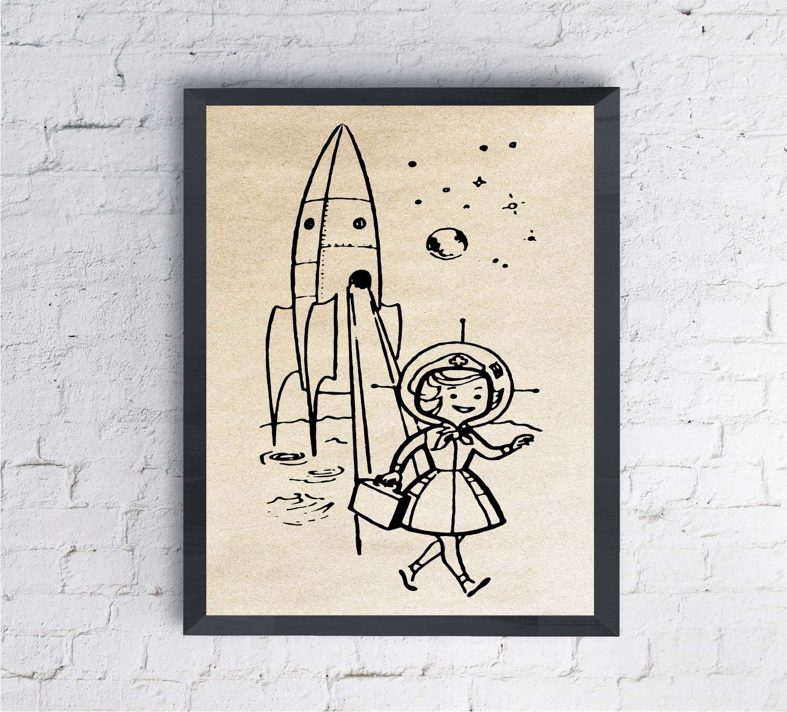 Vintage Astronaut Digital Poster | 1960 | INSTANT DOWNLOAD | Digital ...