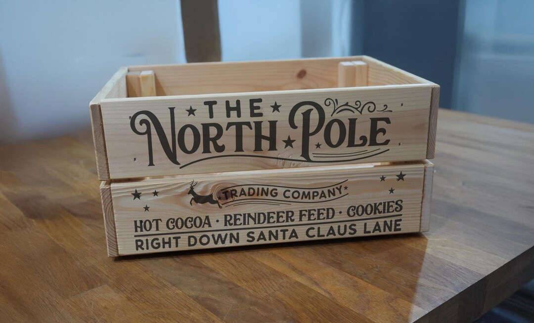 Christmas Eve Crate, Christmas Eve Box, Wooden Christmas Eve Box for ...