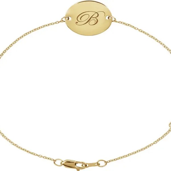 14k Gold Bracelet Engravable - Etsy