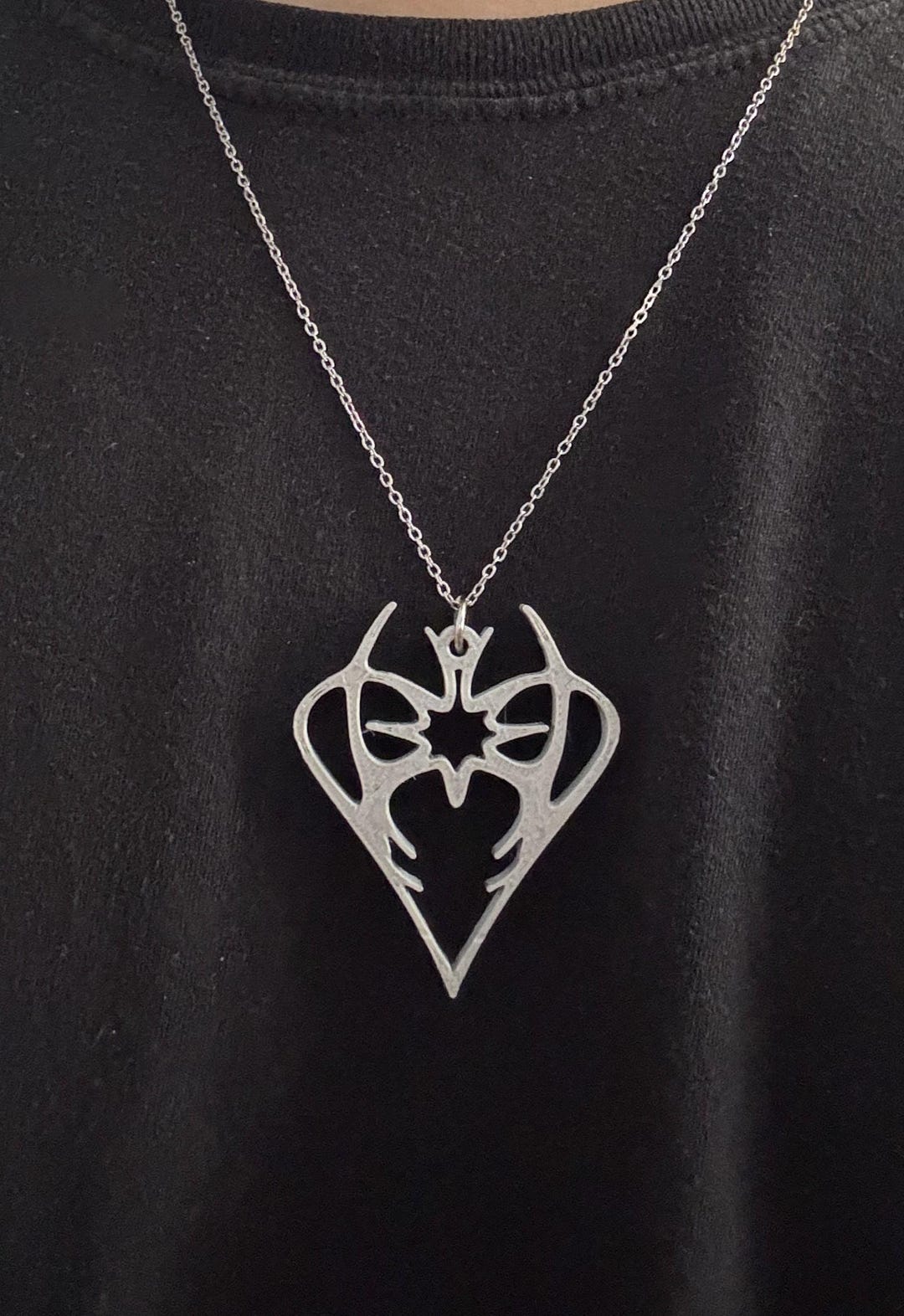 Heart-shaped Rave 3D Printed PLA Plastic Pendant Necklace - Etsy