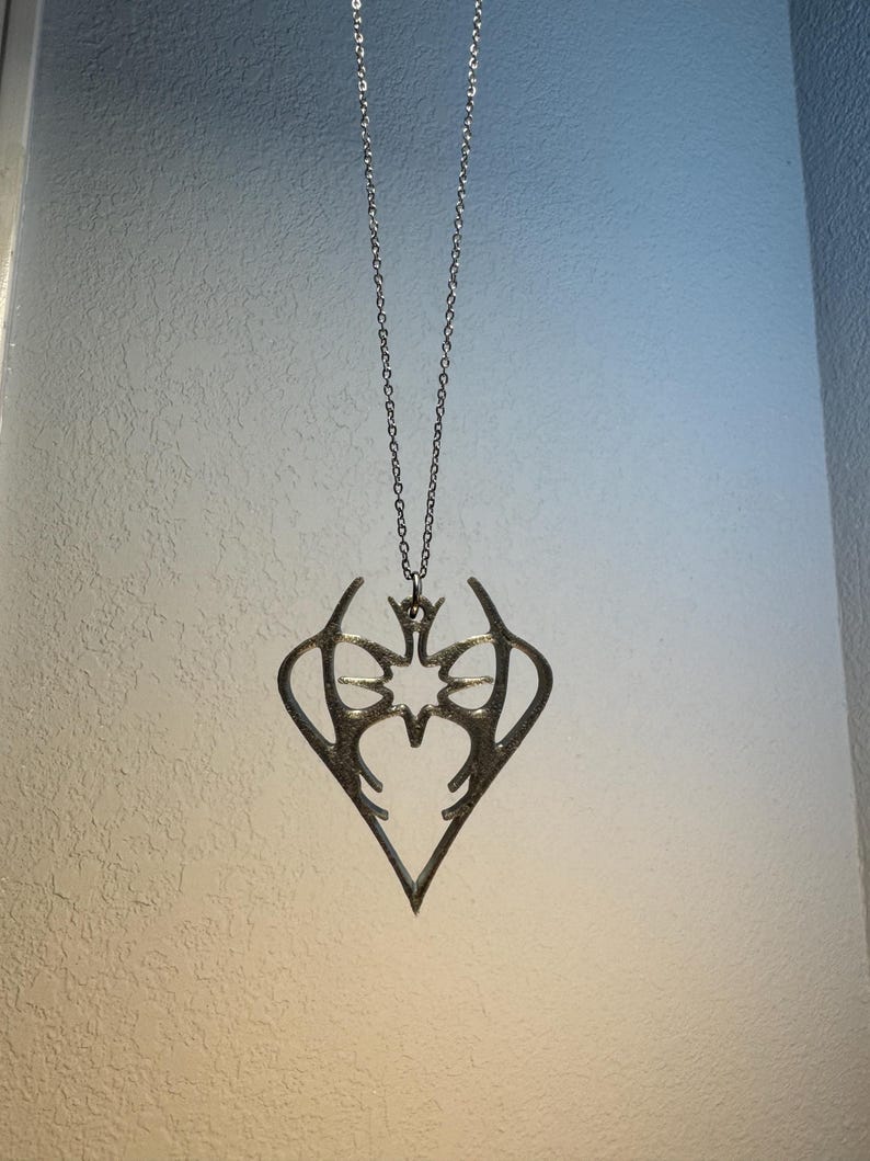 Heart-shaped Rave 3D Printed PLA Plastic Pendant Necklace - Etsy