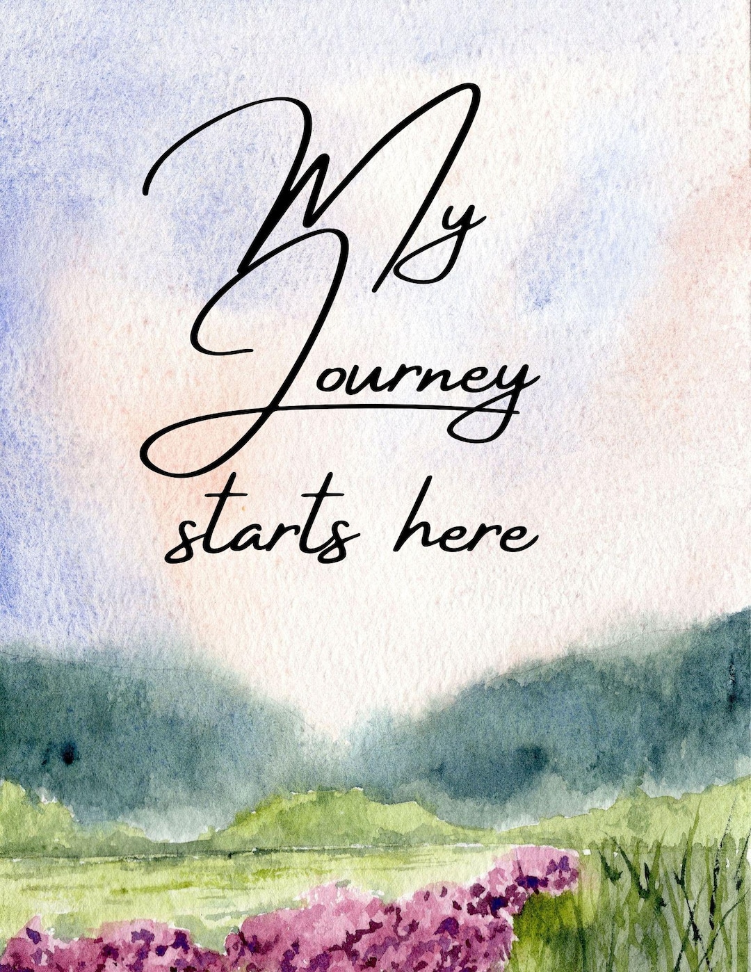 My Journey Starts Here Journal - Printable PDF - Weekly Planner, Vision ...