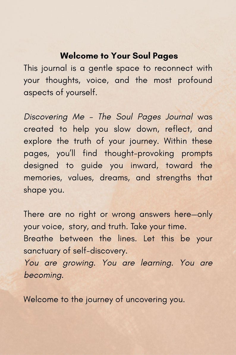 Discovering Me Journal | Self-discovery Workbook | Mindfulness Writing ...