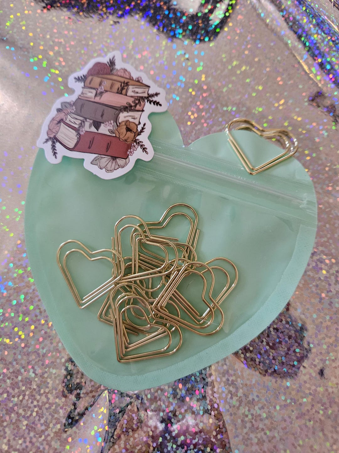Gold or Rose Gold Heart-shaped Paper Clips - Etsy