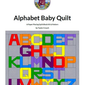 Alphabet Baby Quilt Digital Pattern Foundation Paper Piecing - Etsy