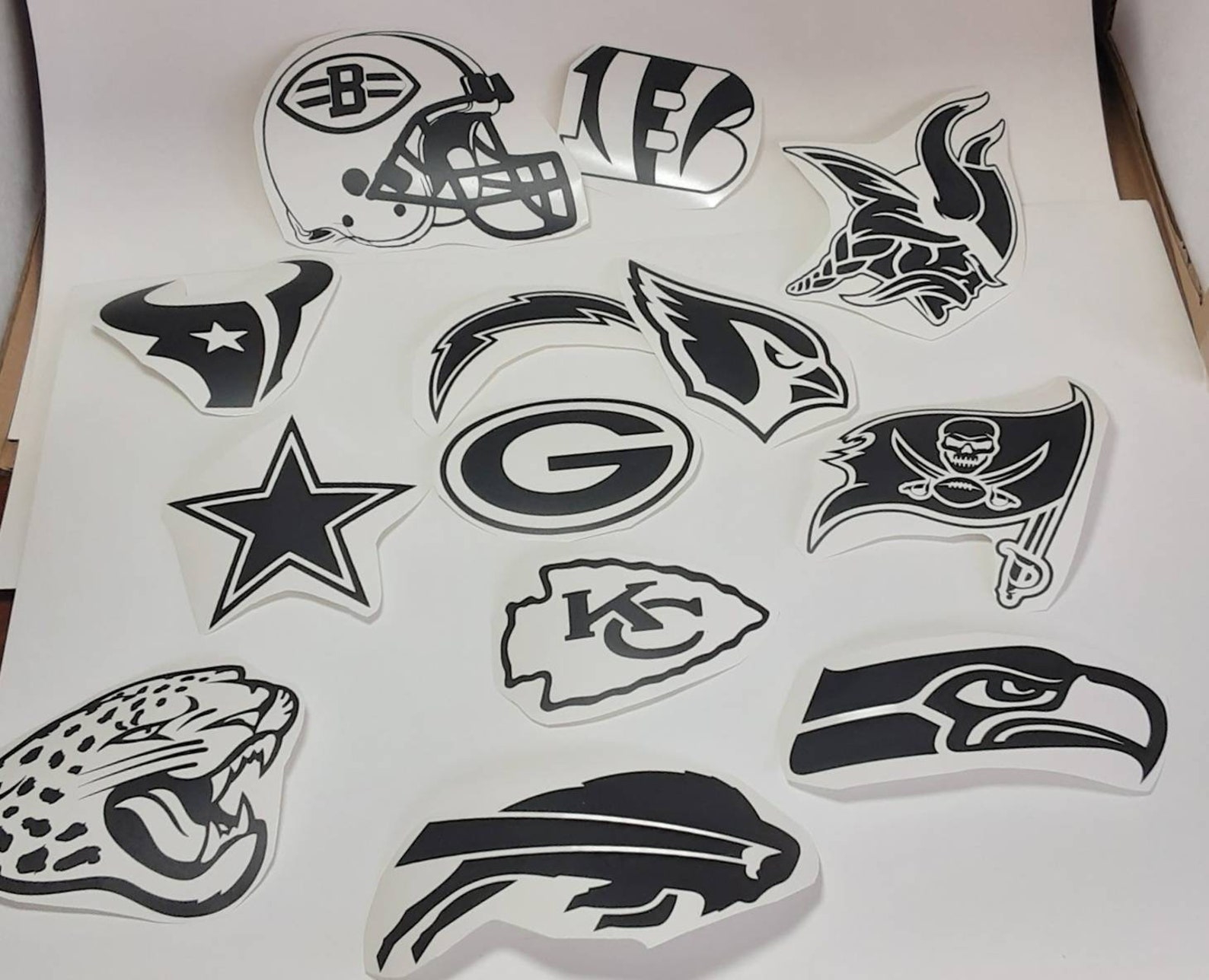 Individual NFL team Logo Silhouettes all 32 available for | Etsy