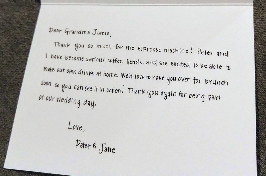 Handwritten Thank You Notes stationary Included and Envelope - Etsy